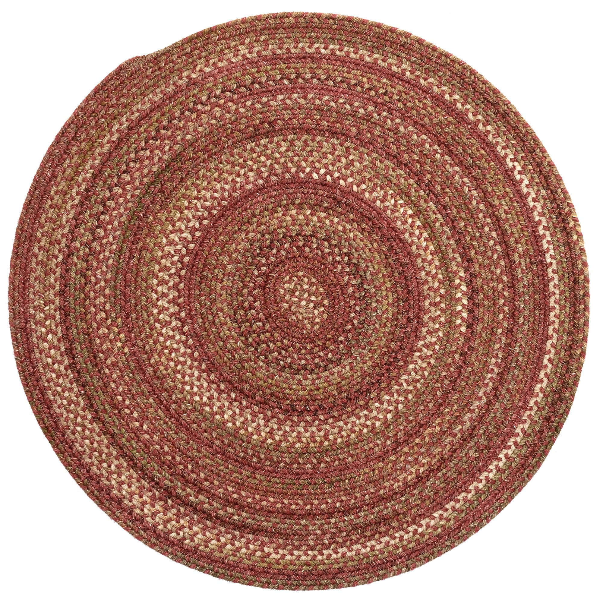 Capel Rugs American Heritage Spice-Colored Round Braided Area Rug 5ft ...