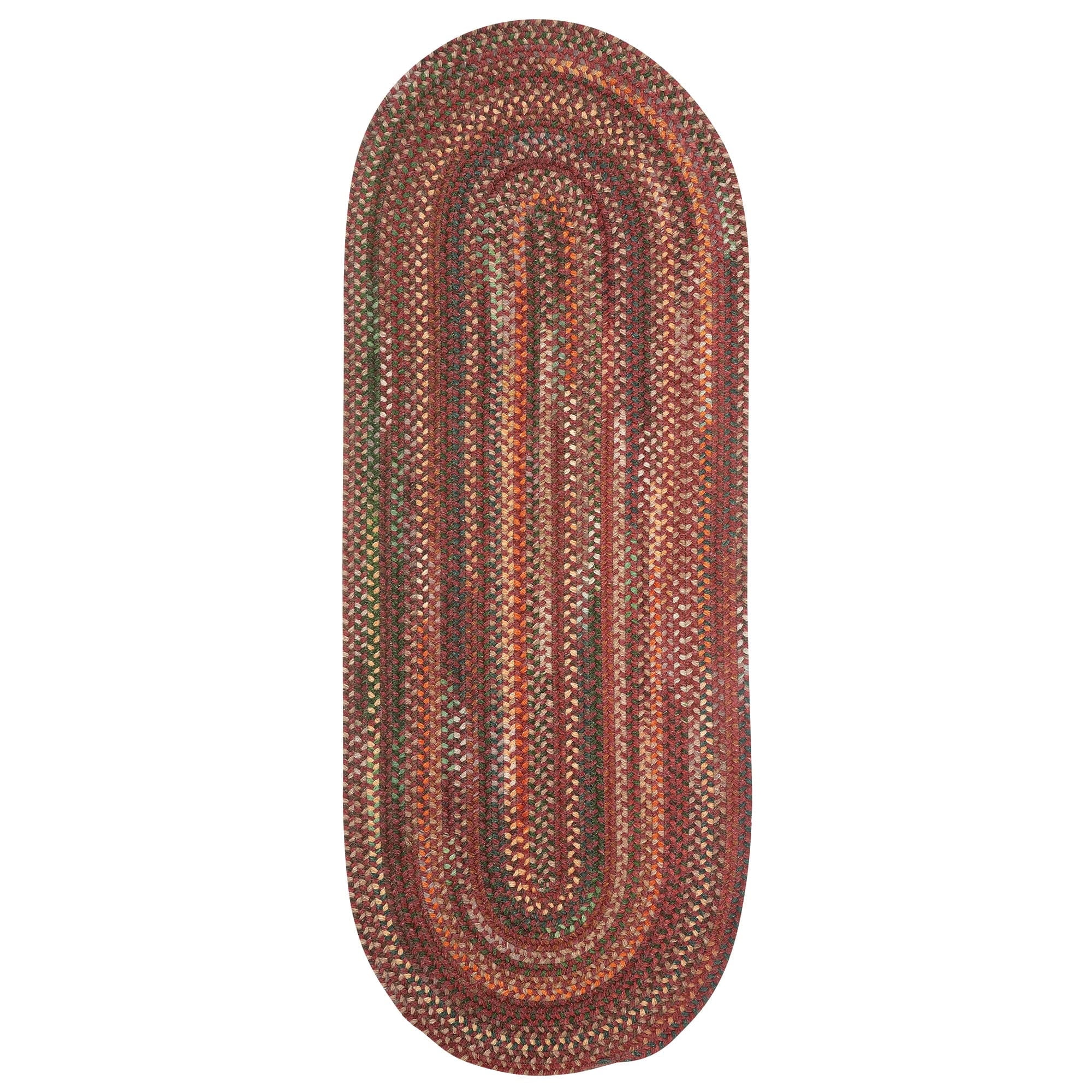 Capel Rugs American Heritage Traditional 2x8 Oval Red Braided Rug ...
