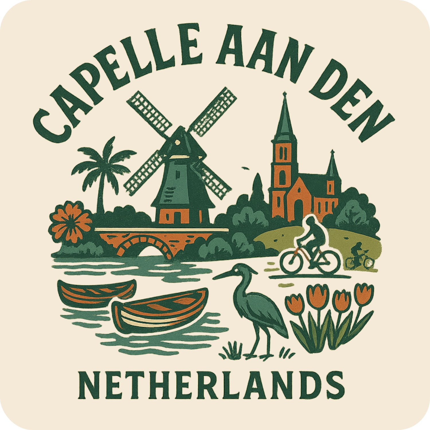 Capelle Aan Den Ijssel Netherlands Keepsakes Souvenir Vinyl Sticker ...