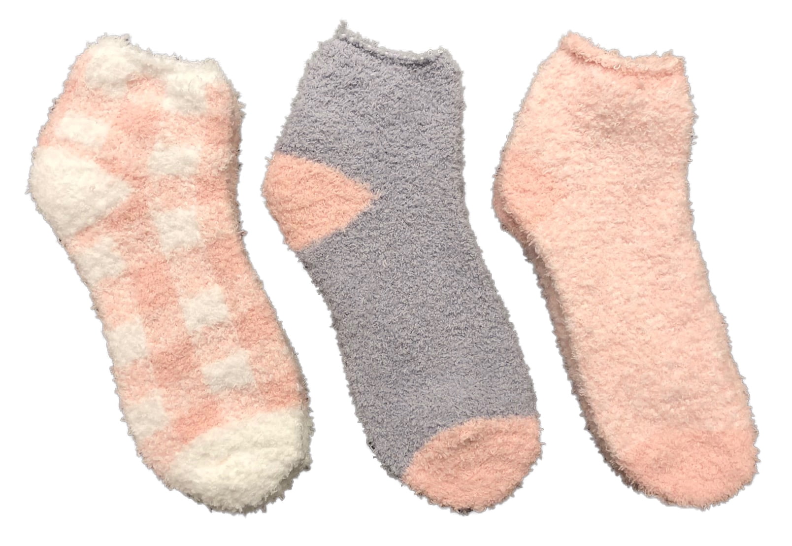 Capelli New York Womens Socks, Ankle, Pink, White, and Gray, 3 Pair ...