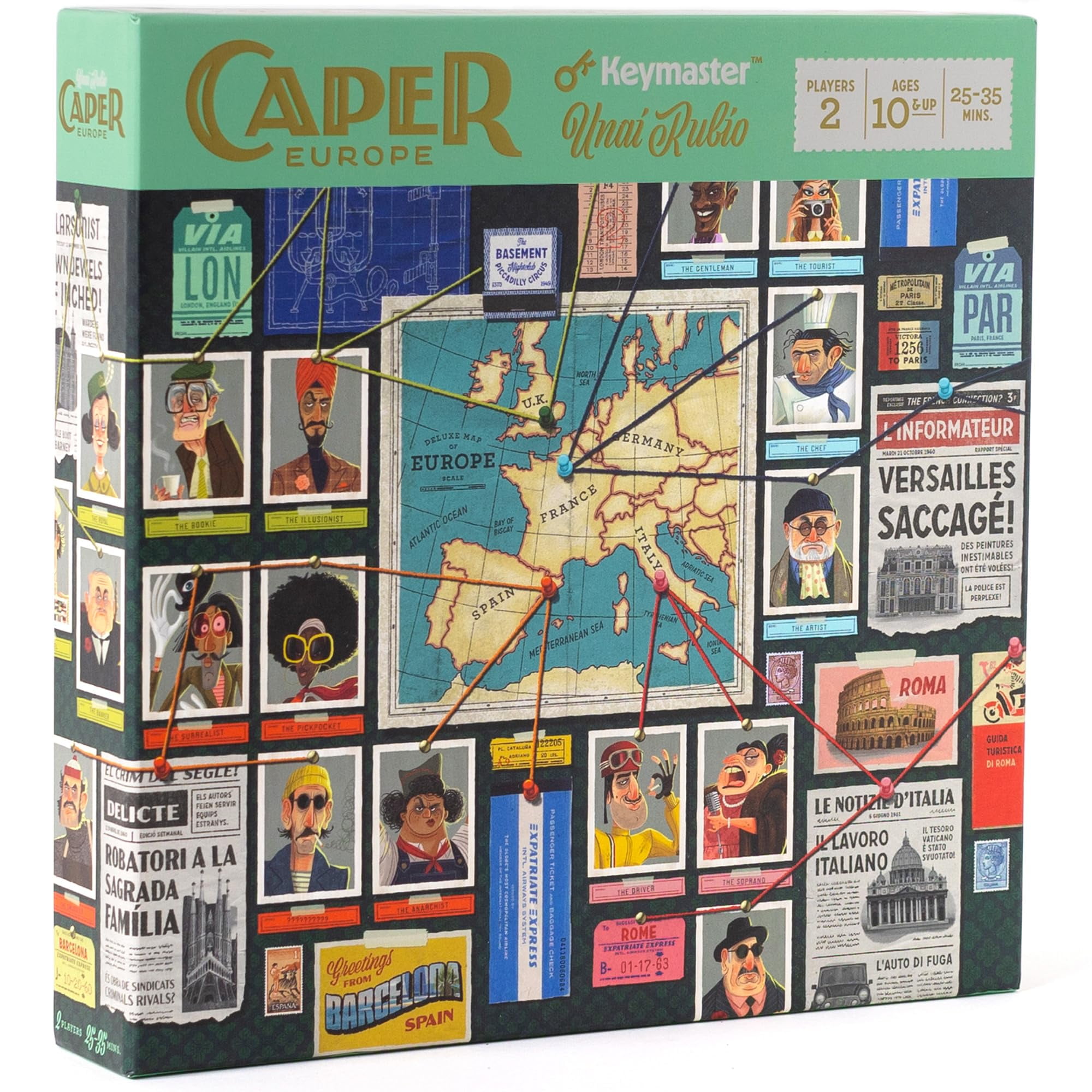 Caper Europe | Strategic DHF10 Two-Player Board Game for Ages Fast ...