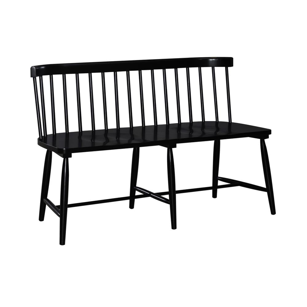 Capeside Cottage Spindle Back Dining Bench - Black (RTA) - Walmart.com