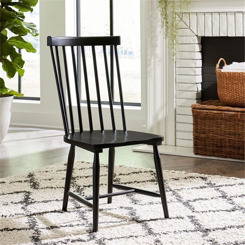 Capeside Cottage Spindle Back Side Chair - Black (RTA) - Walmart.com