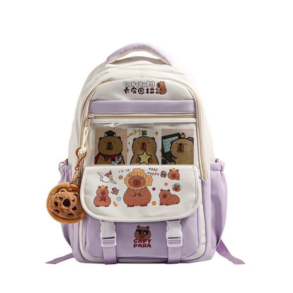 Capibara Backpack 2025 New Model Cute School Bag Fashion Cartoon Print ...