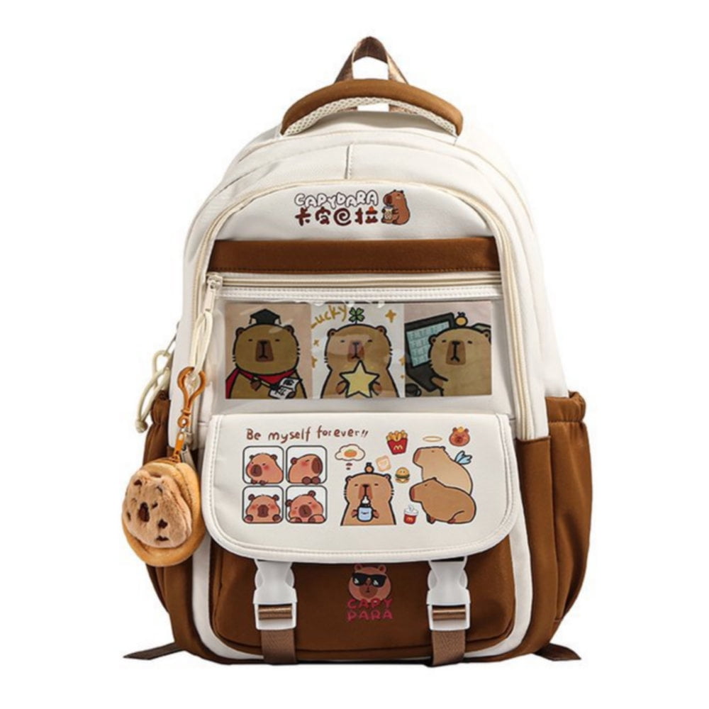 Capibara Backpack 2025 New Model Cute School Bag Fashion Cartoon Print ...