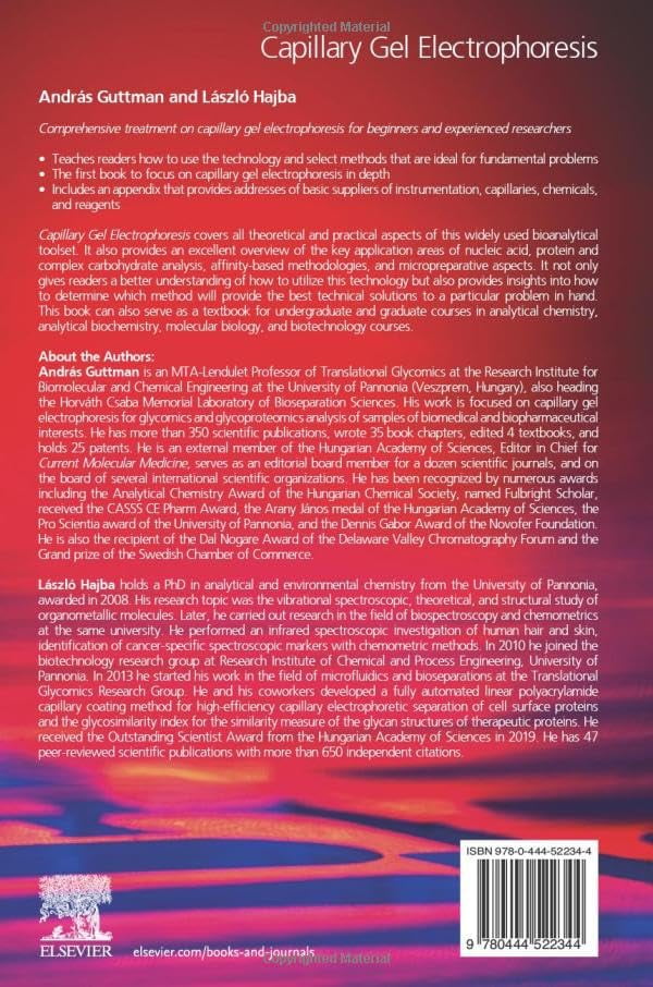 Pre-Owned Capillary Gel Electrophoresis [Hardcover] Guttman, Andras and ...