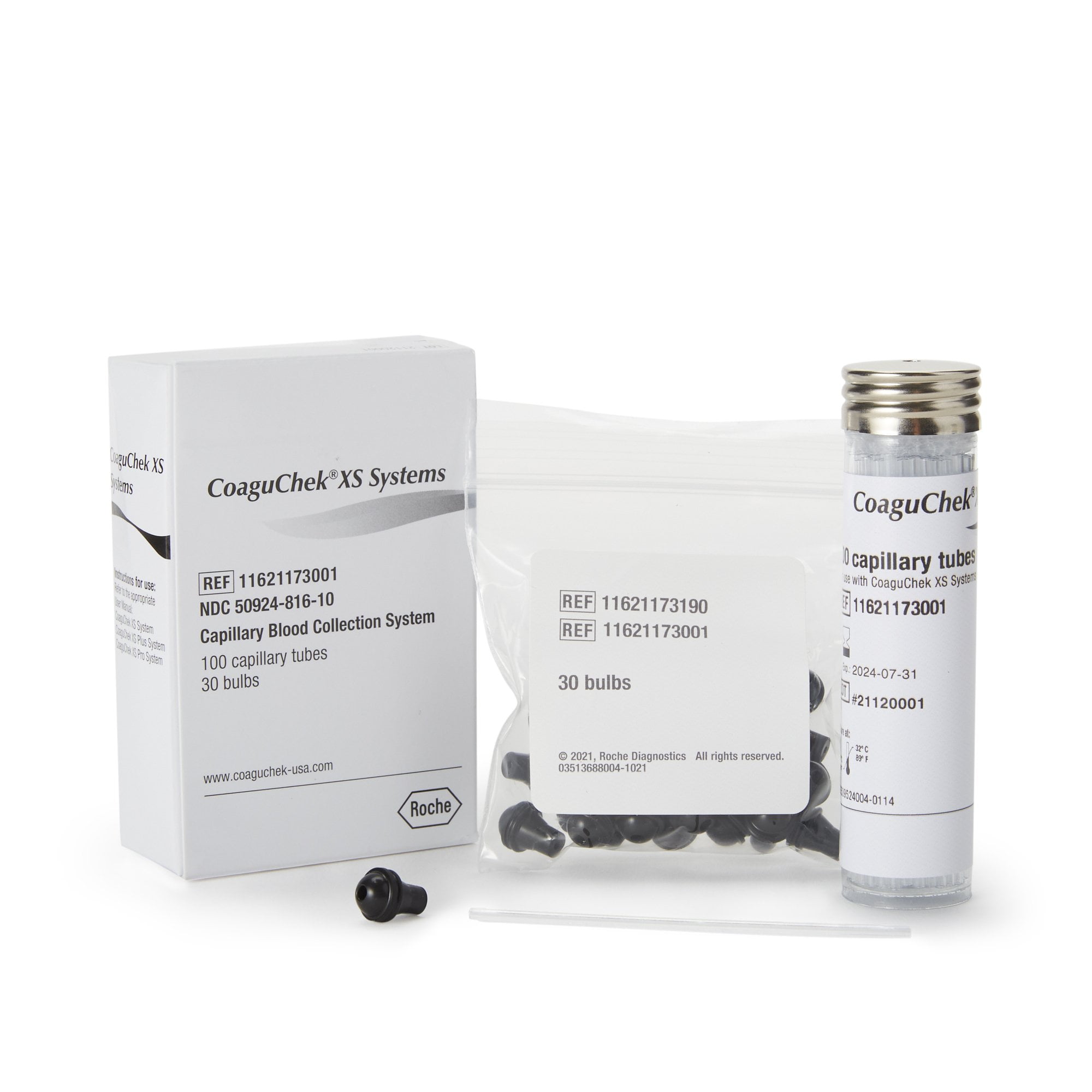 Capillary Tubes and Bulbs 100 Plastic Disposable Capillary Tubes, 10 ...