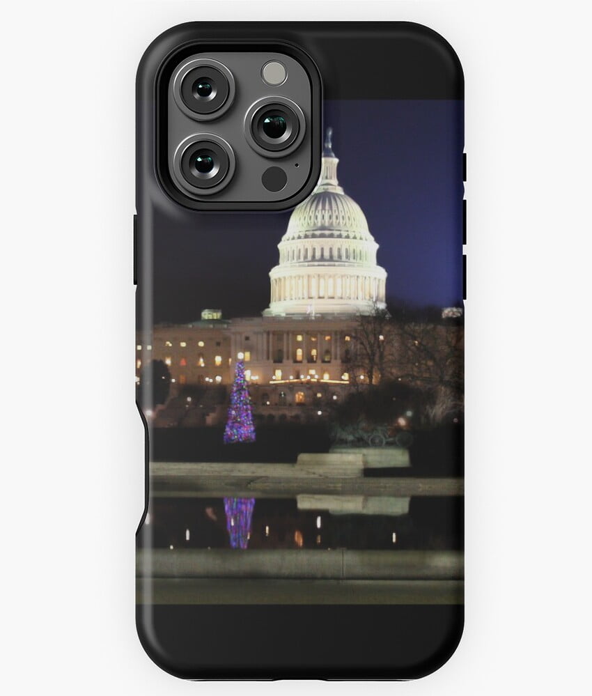 Capital Building at Night Washington DC Phone Case for iPhone 16 15 14 ...