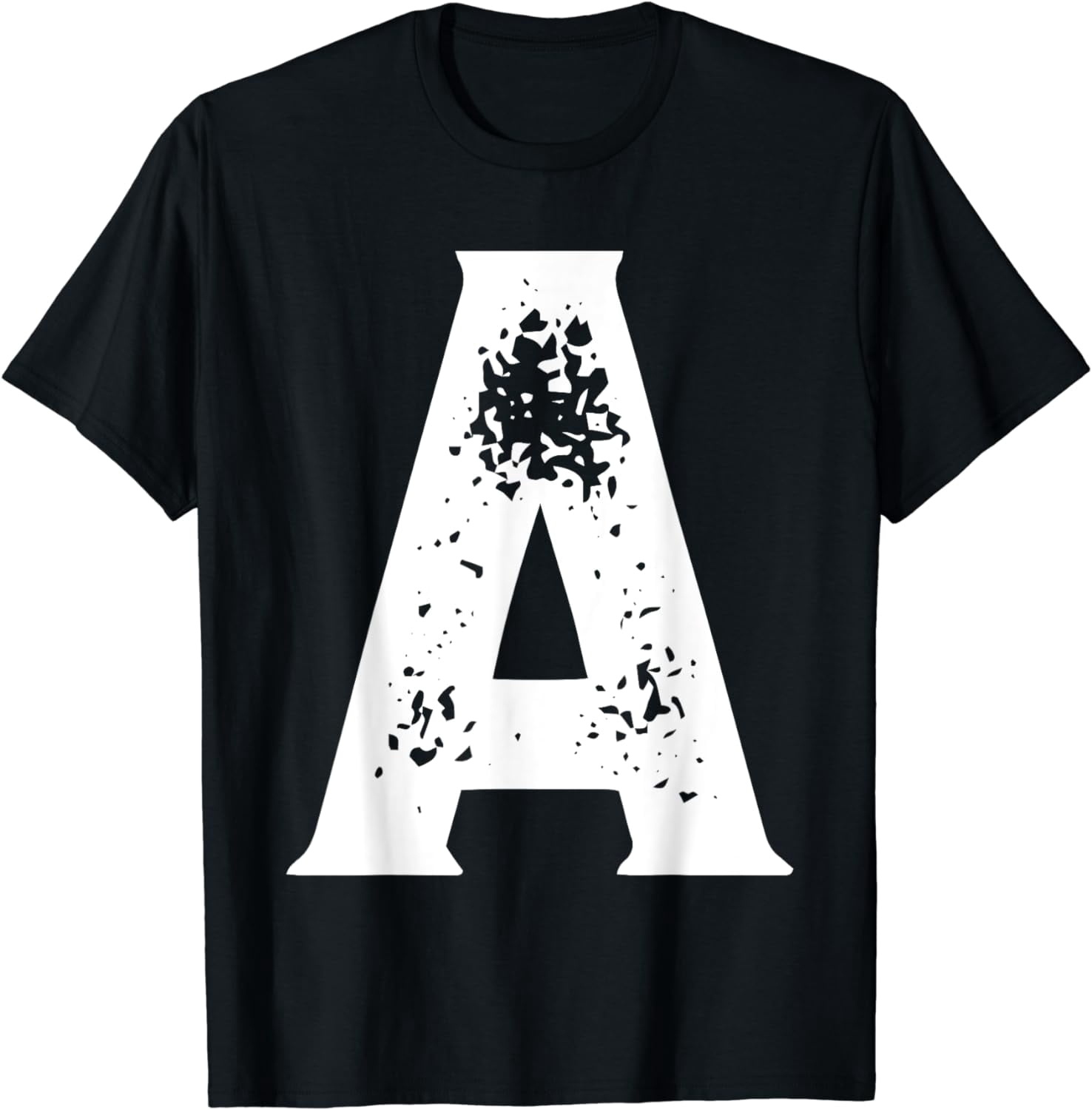 Capital Letter A Initial Monogram Grunge Font Alphabet T-Shirt ...