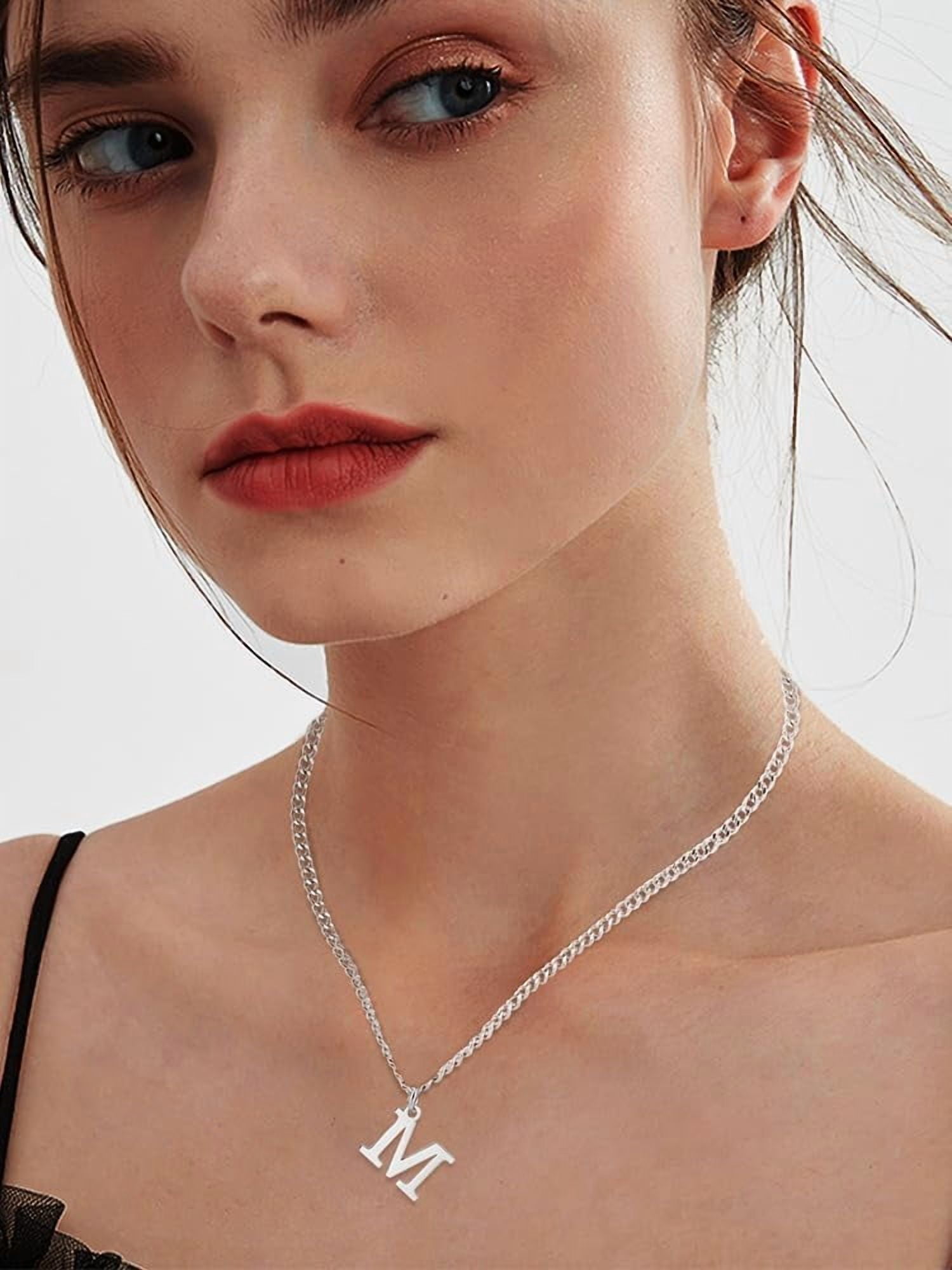 Capital Letter A-Z Pendant Necklaces Dainty Alphabet Pendant Necklace ...