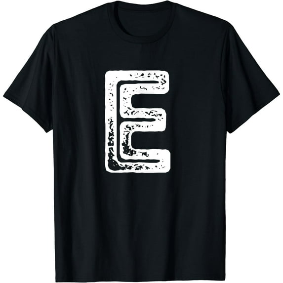 Capital Letter E Monogram Rust Font Initial Alphabet T-Shirt - Walmart.com