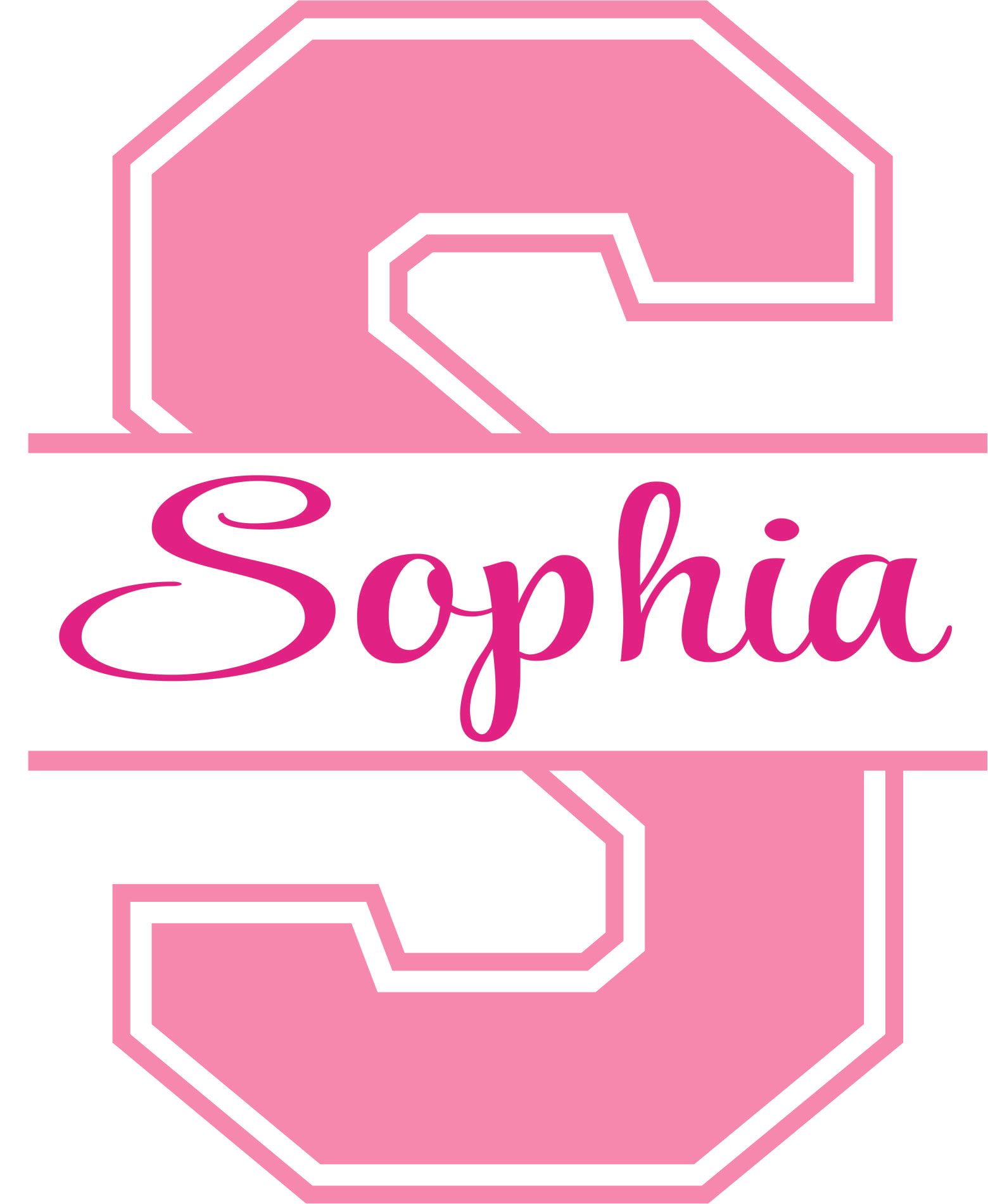 Capital Letter Letters Initial Girls Customized Wall Decal - Custom ...