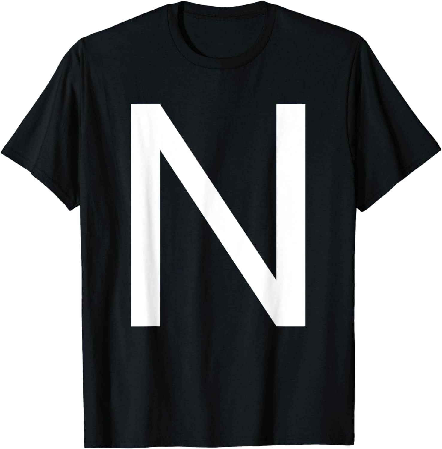 Capital Letter N Monogram Poppins Font Initial Alphabet T-Shirt ...