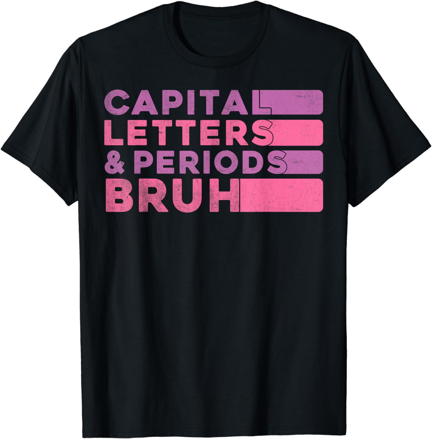 Capital Letters And Periods Bruh funny English Teacher T-Shirt ...