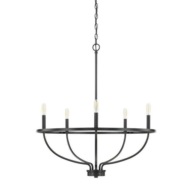 Free Shipping! Capital Lighting 428551 Greyson 5 Light 29" Wide Taper Candle Chandelier - Black ...