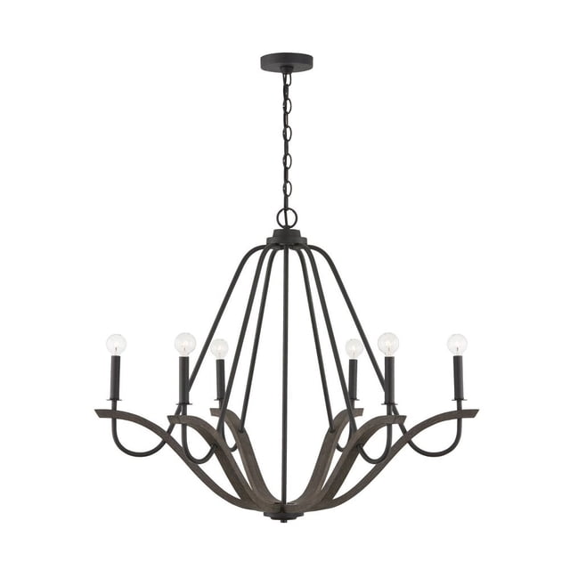 Capital Lighting 447661 Clive 6 Light 36" Wide Candle Style Chandelier ...
