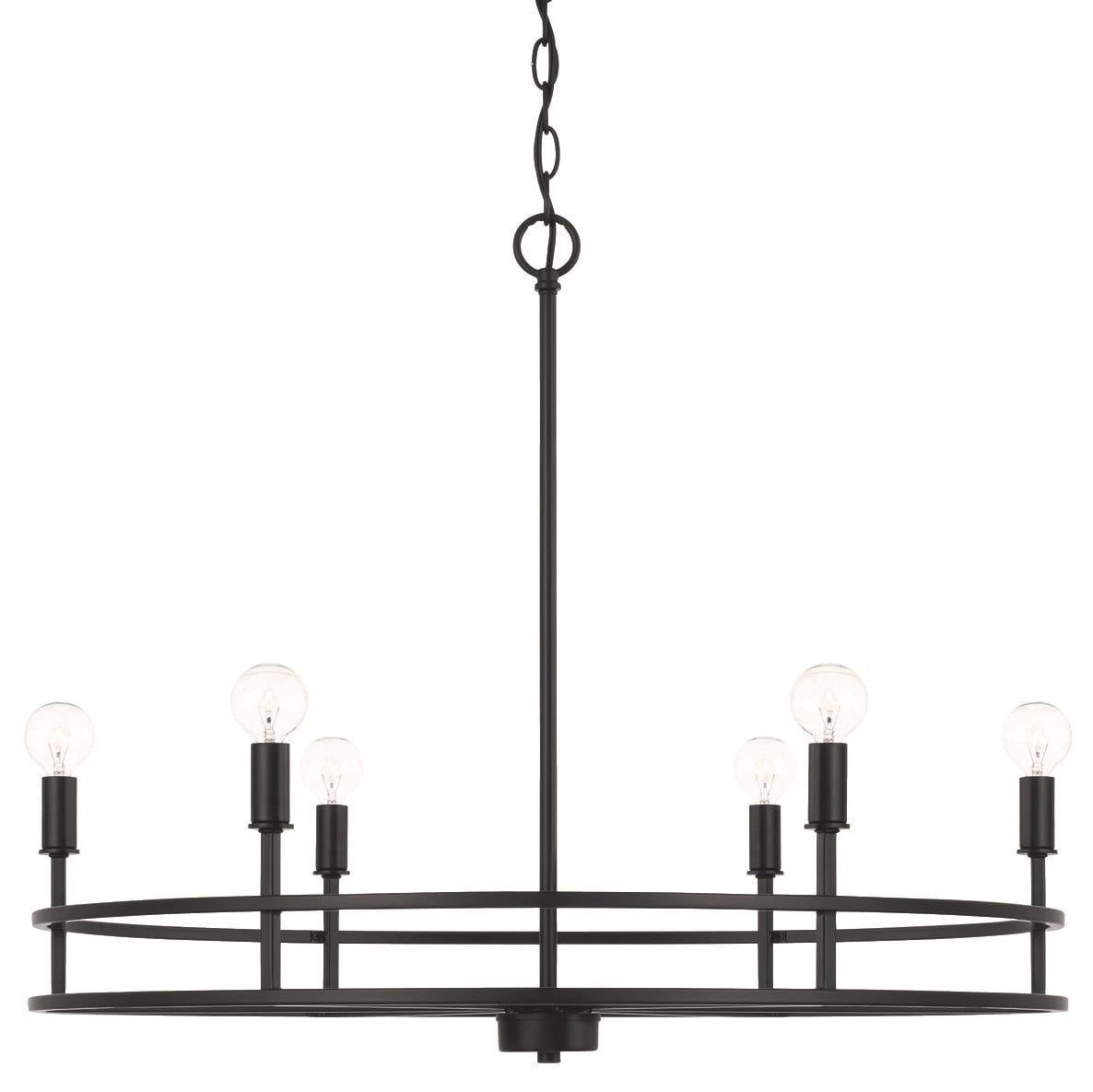Capital Lighting 448761 Fuller 6 Light 28" Wide Ring Chandelier - Black ...
