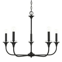 Free Shipping! Capital Lighting 428551 Greyson 5 Light 29" Wide Taper Candle Chandelier - Black ...