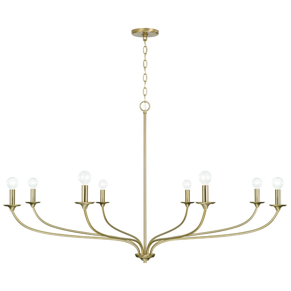 "Capital Lighting Presley 6-Light 49"" Wide Brass Chandelier - Candle ...