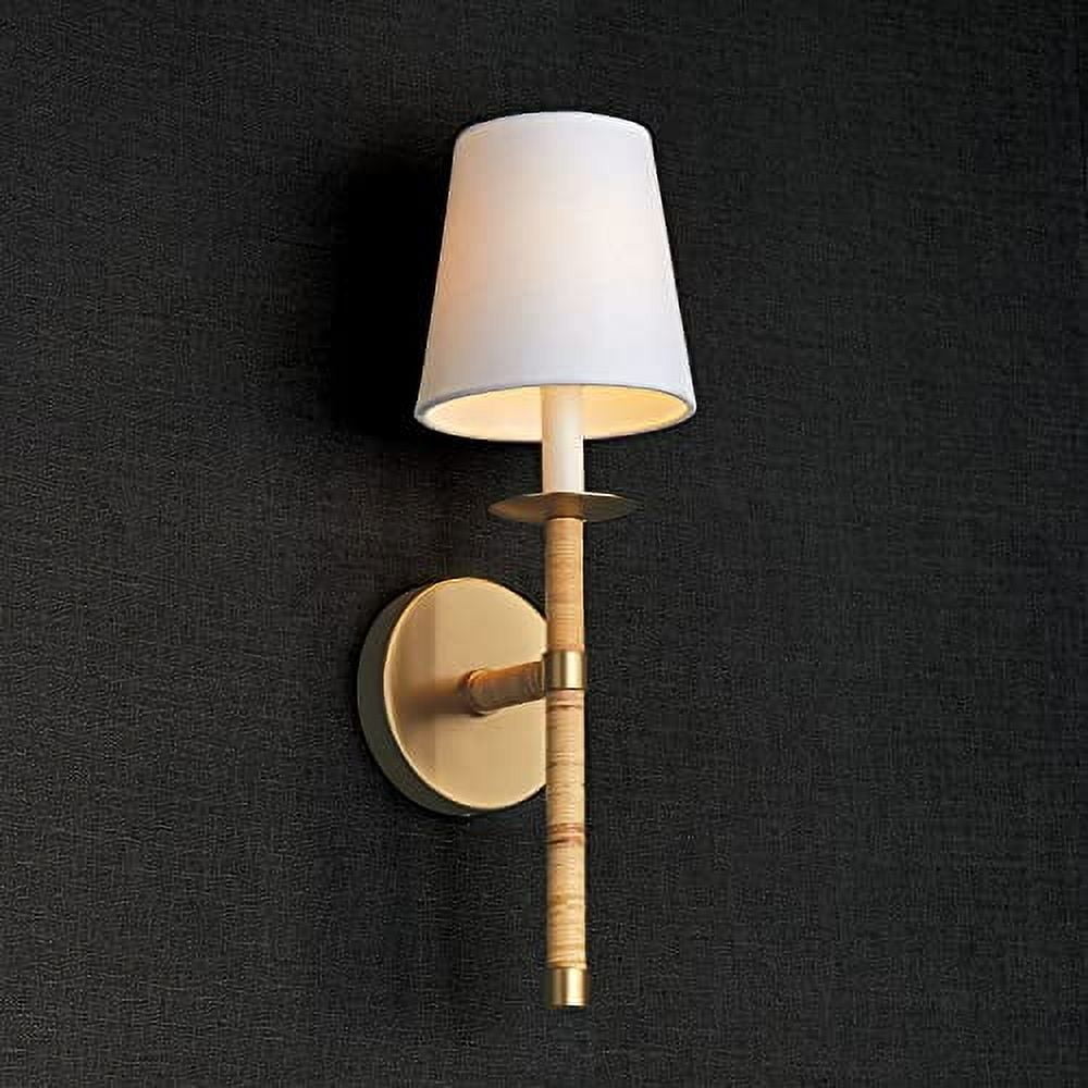 Capital Lighting 647211MA-705 Tulum White Fabric Shade with Handcraft ...