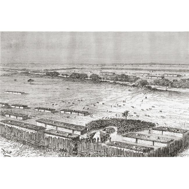 The Capital of Uhehe, Tanzania, Central Africa As It Was In The Late ...