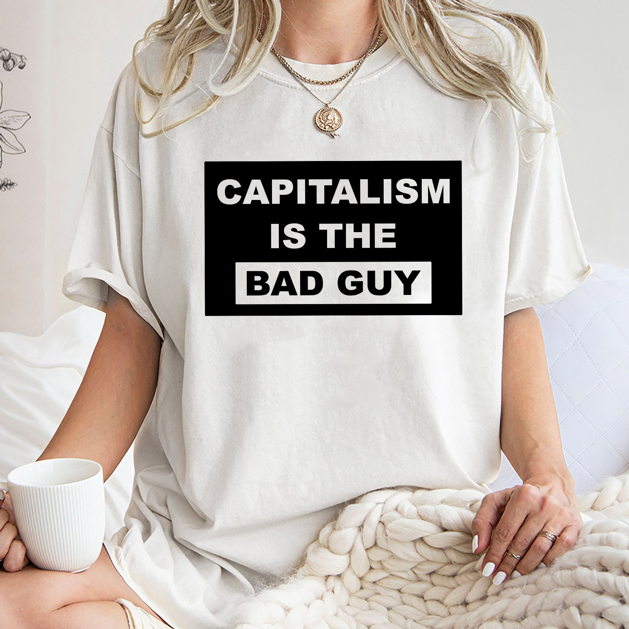 Capitalism Is The Bad Guy Shirt, Trending Unisex Tee Shirt, Unique ...