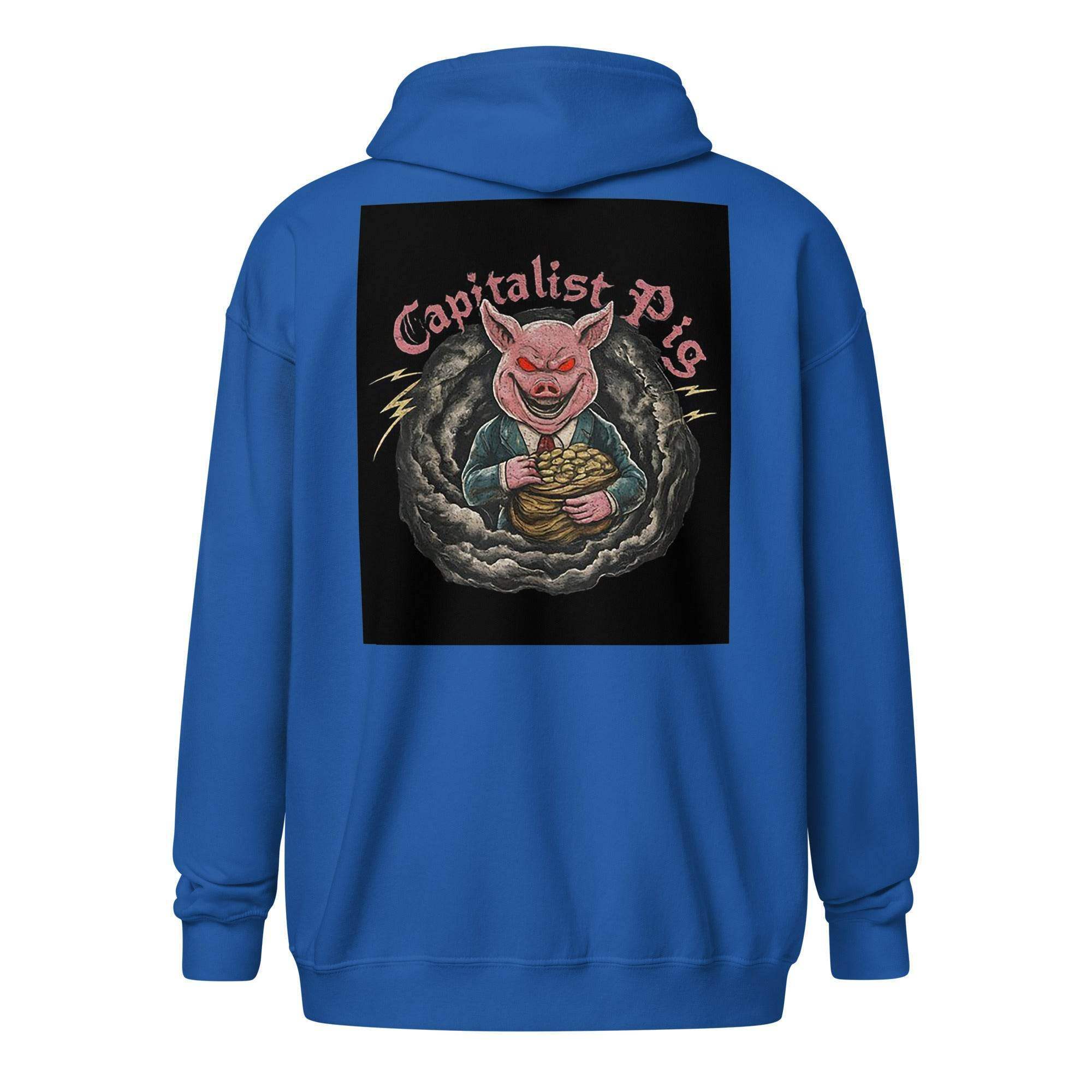 Capitalist Pig Zip Up Hoodie - Walmart.com