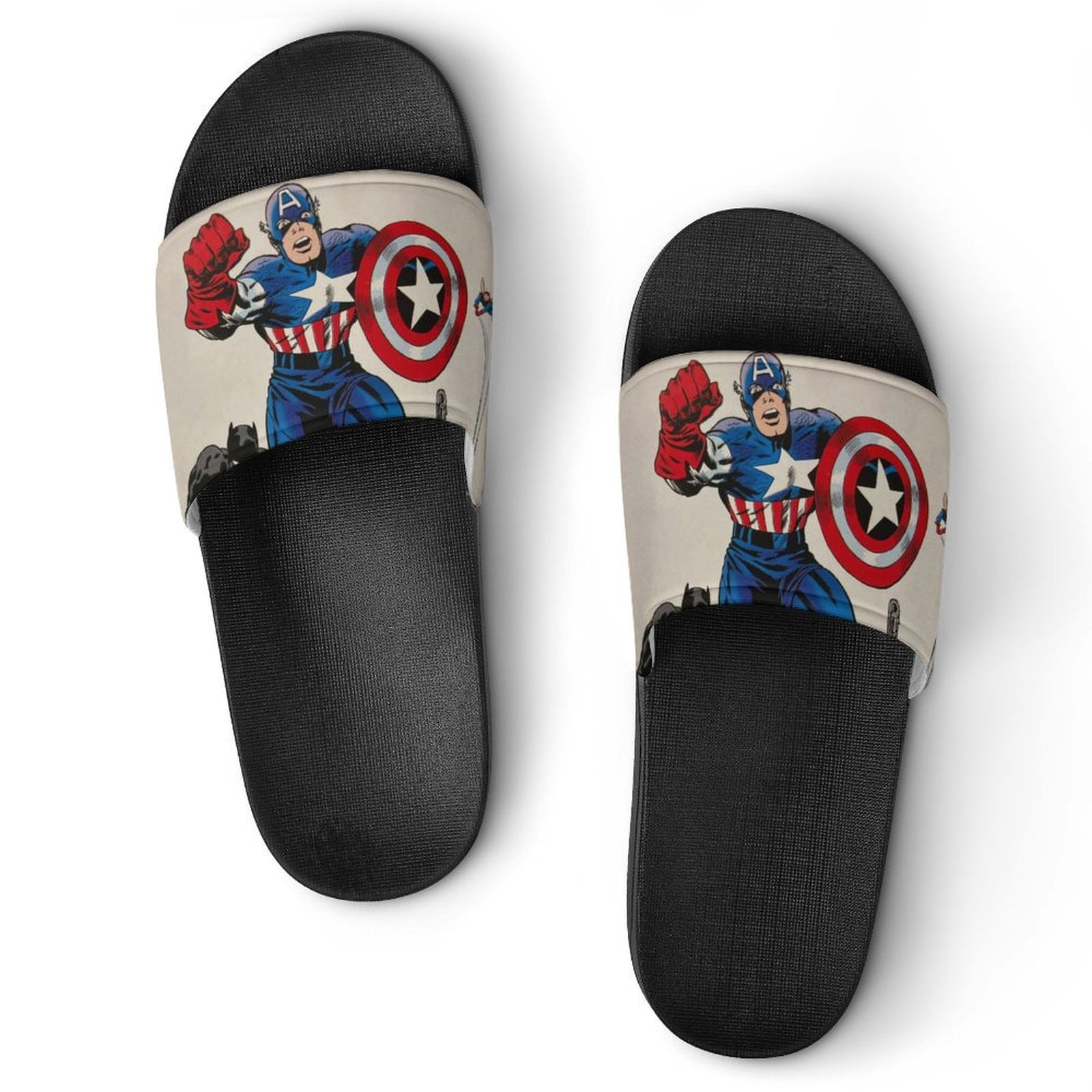 Capitan America Mens Slippers,Slippers for Men,Men's Slippers,Non-slip ...
