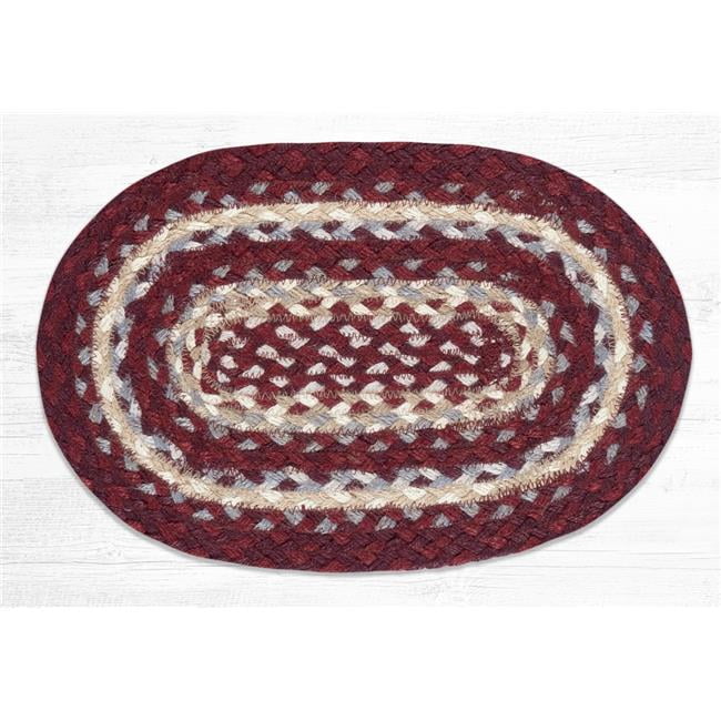 Capitol Importing 00-791 10 x 15 in. MS-791 Oval Swatch, Burgundy, Gray ...