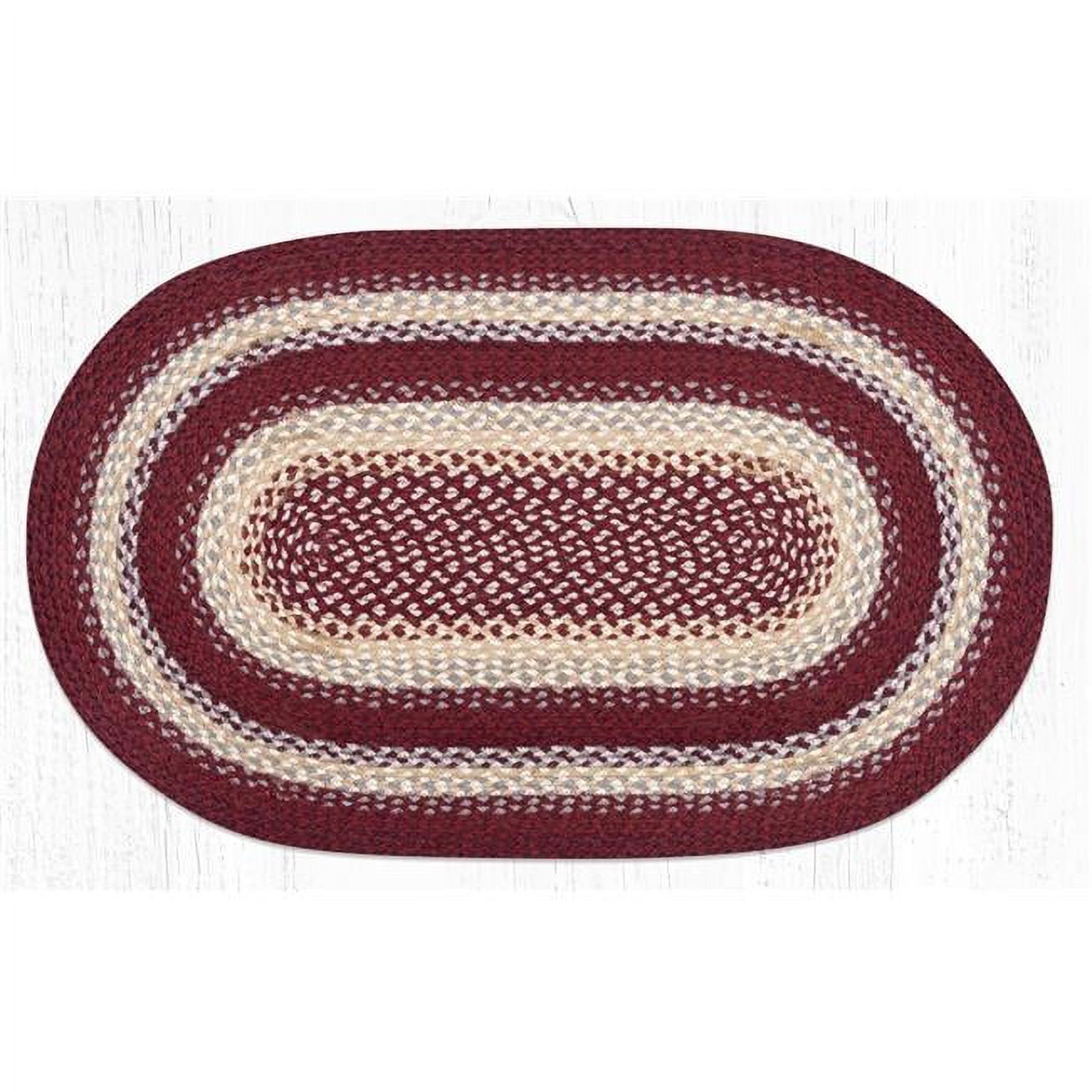 Capitol Importing 03-791 27 x 45 in. C-791 Oval Braided Rug, Burgundy ...