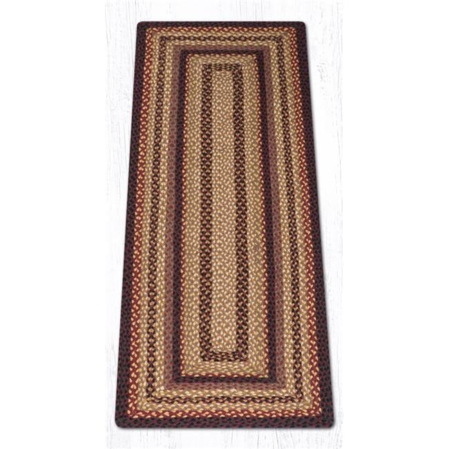Capitol Importing 08-371 2 x 6 ft. Oblong Braided Rug, Black Cherry ...
