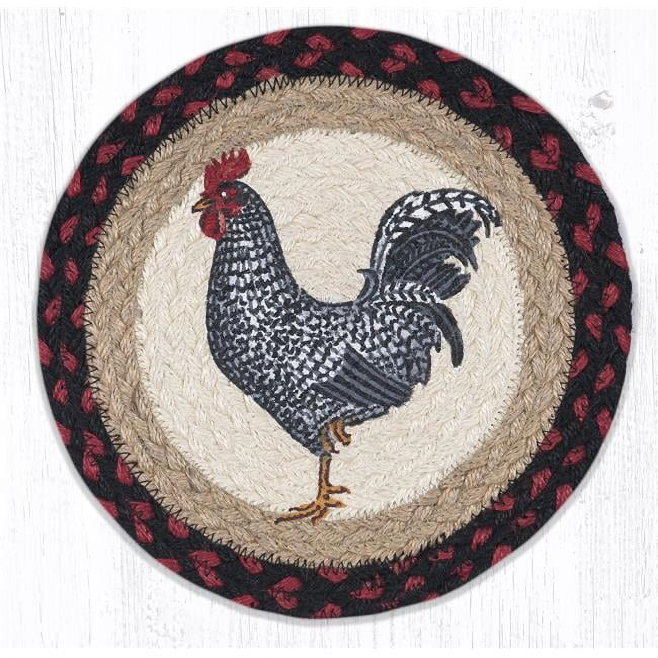 Capitol Importing 10 x 10 in. MSPR-602 Black & White Rooster Printed Round Trivet - Walmart.com