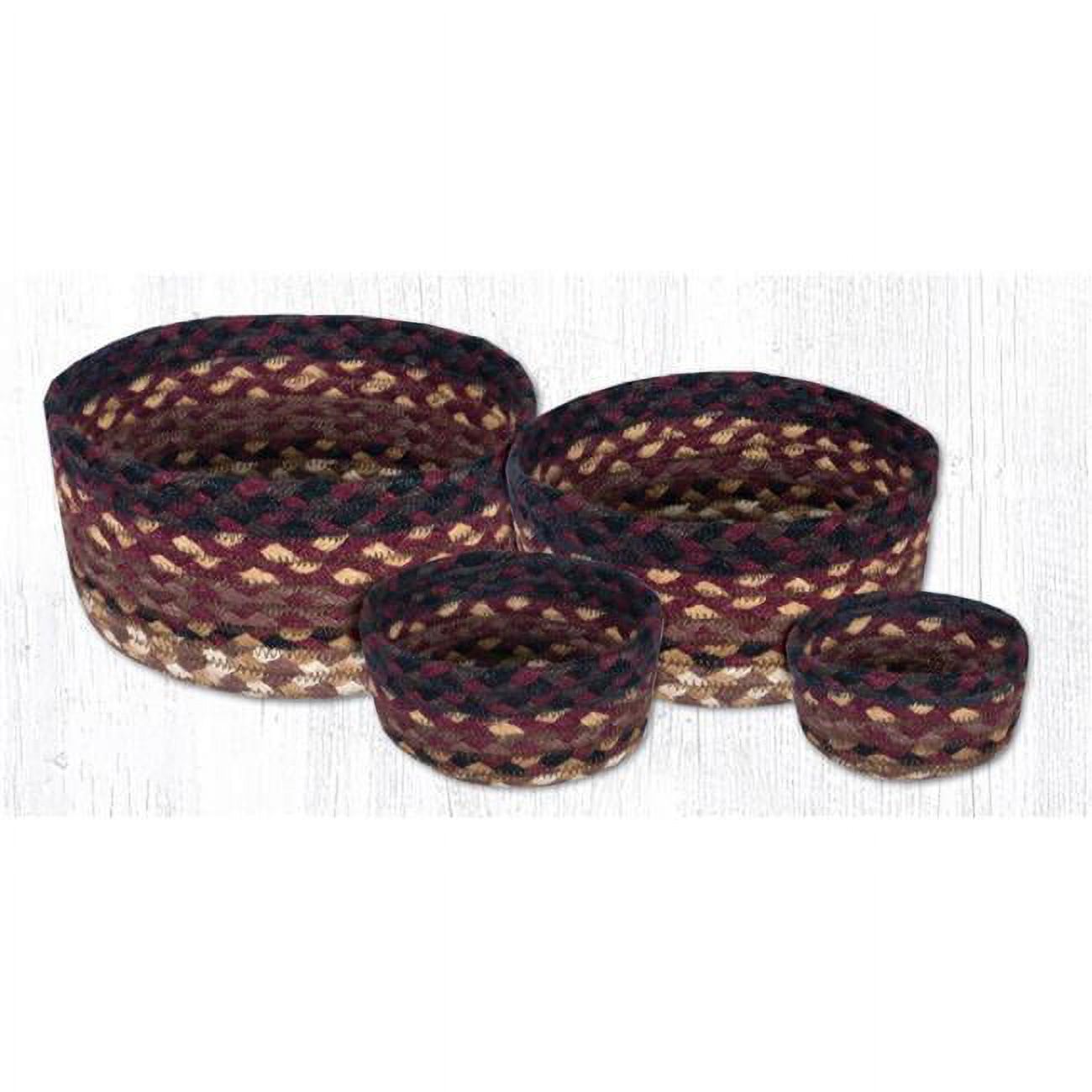 Capitol Importing 36-CB371 Jute Round Casserole Baskets - Black Cherry ...