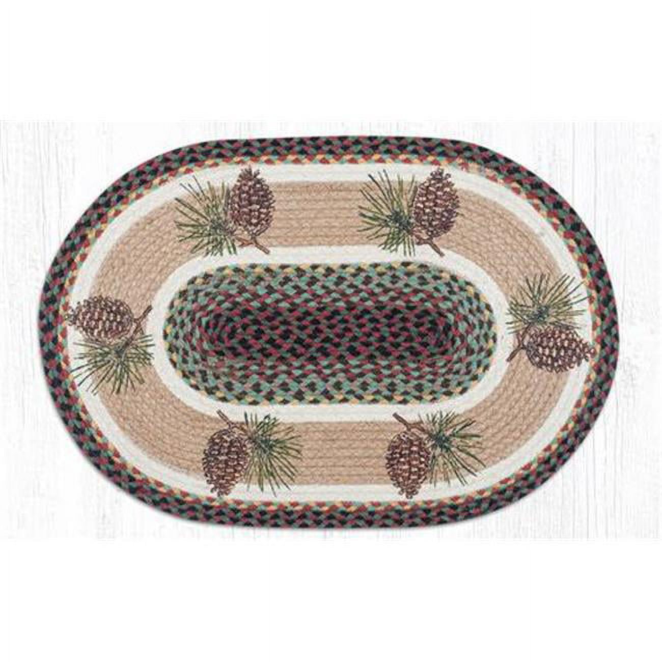 Capitol Importing 5 x 8 ft. Jute Oval Pinecone Patch - Walmart.com