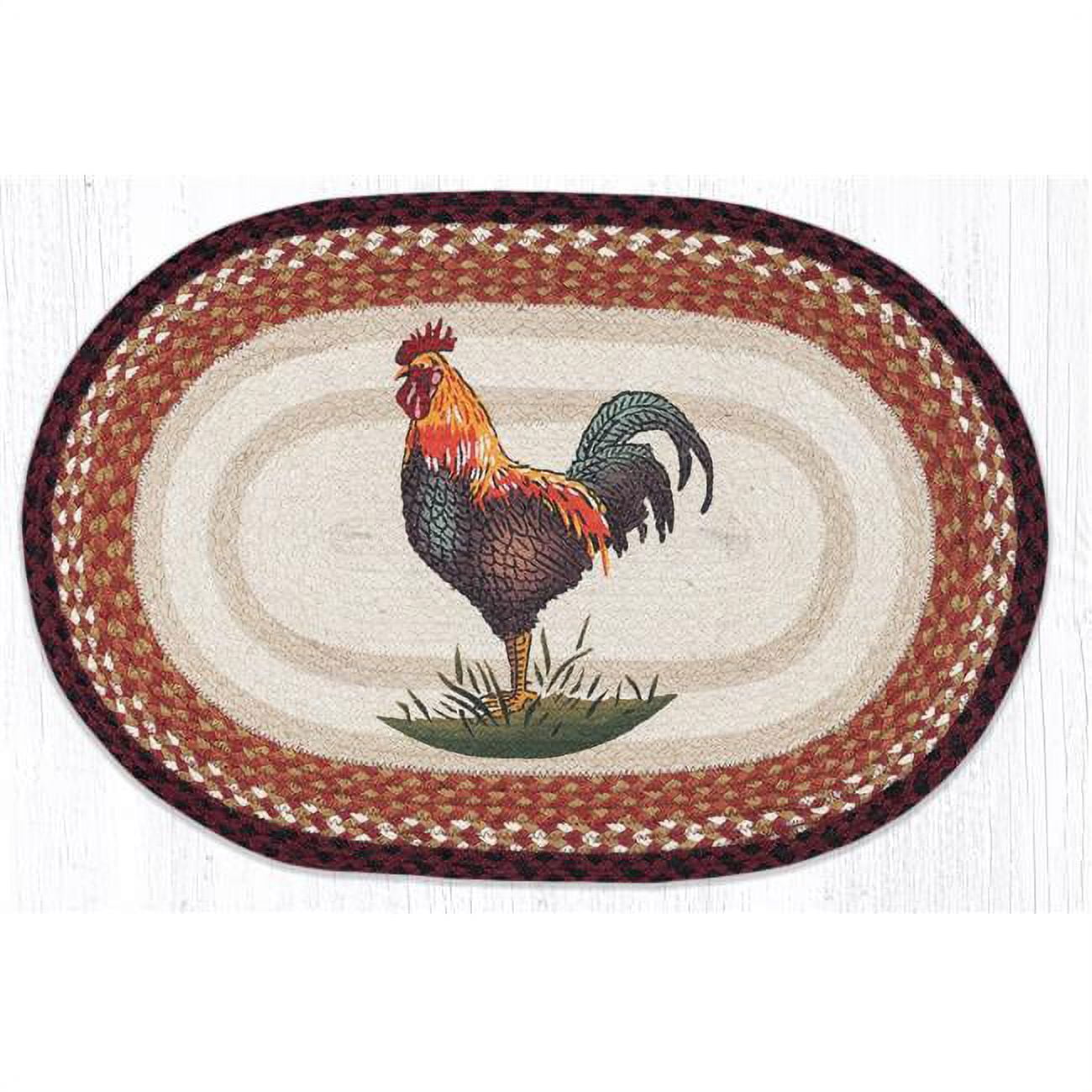 Capitol Importing 65-471RR 20 x 30 in. OP-471 Rustic Rooster Oval Patch ...