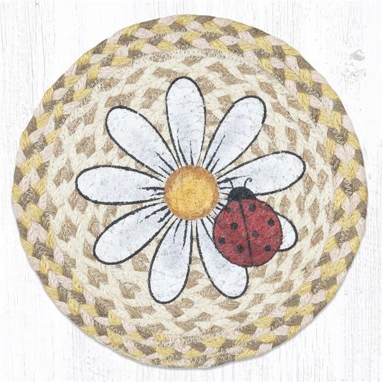 Capitol Importing 80-653DL 10 x 10 in. Daisy & Ladybug Printed Round ...