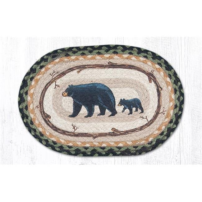 Capitol Importing 81-116MB Mama & Baby Bear Printed Swatch Oval Rug, 10 ...