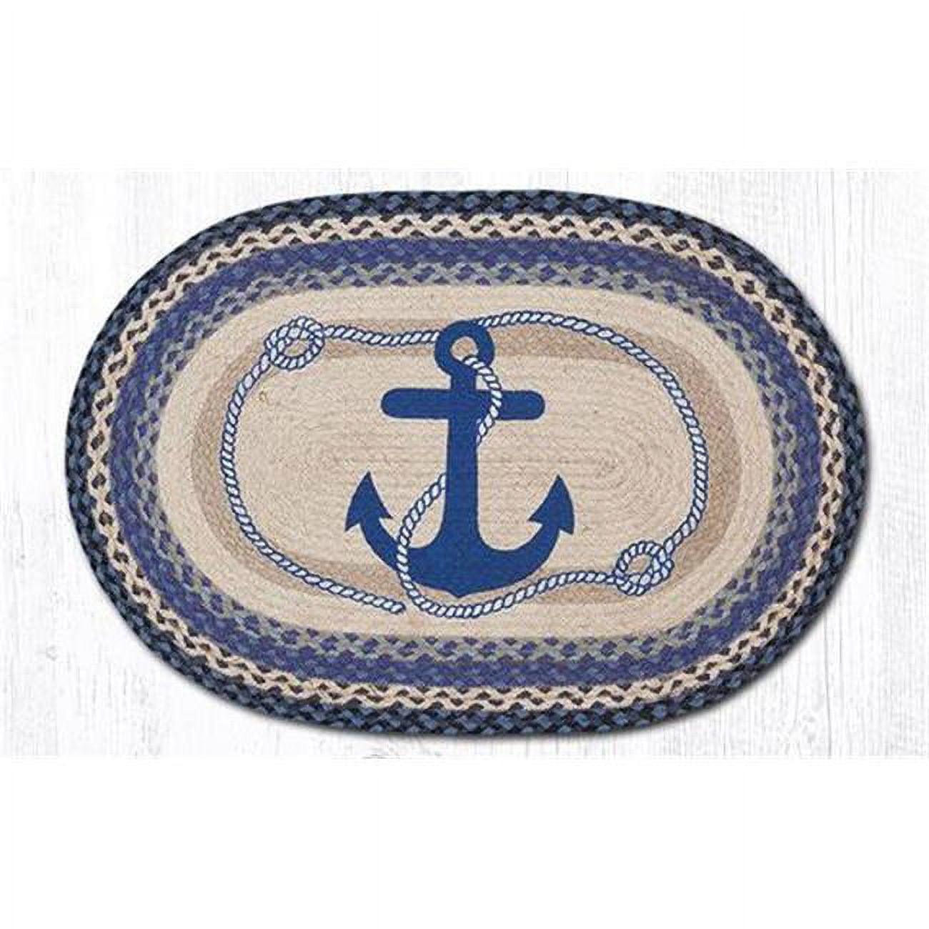 Capitol Importing 88-35-443A 3 x 5 ft. Jute Oval Anchor Patch - Walmart.com