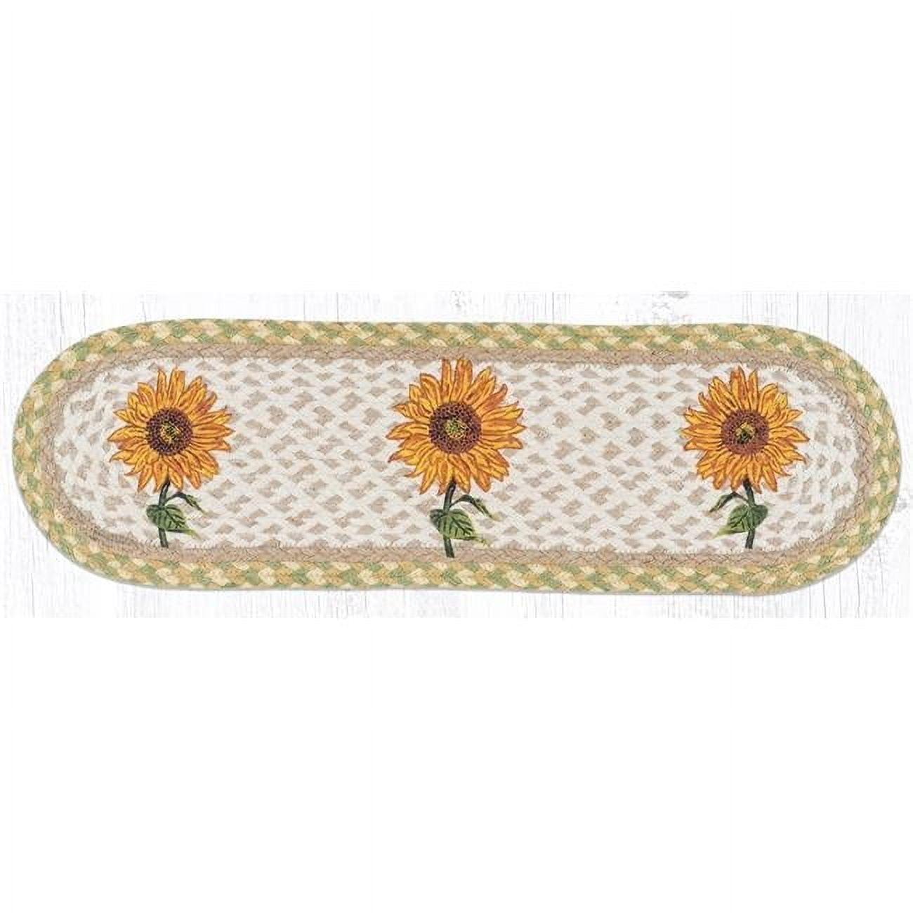 Capitol Importing ST-OP-529 Sunflower Oval Stair Tread Mat - Sunflower ...