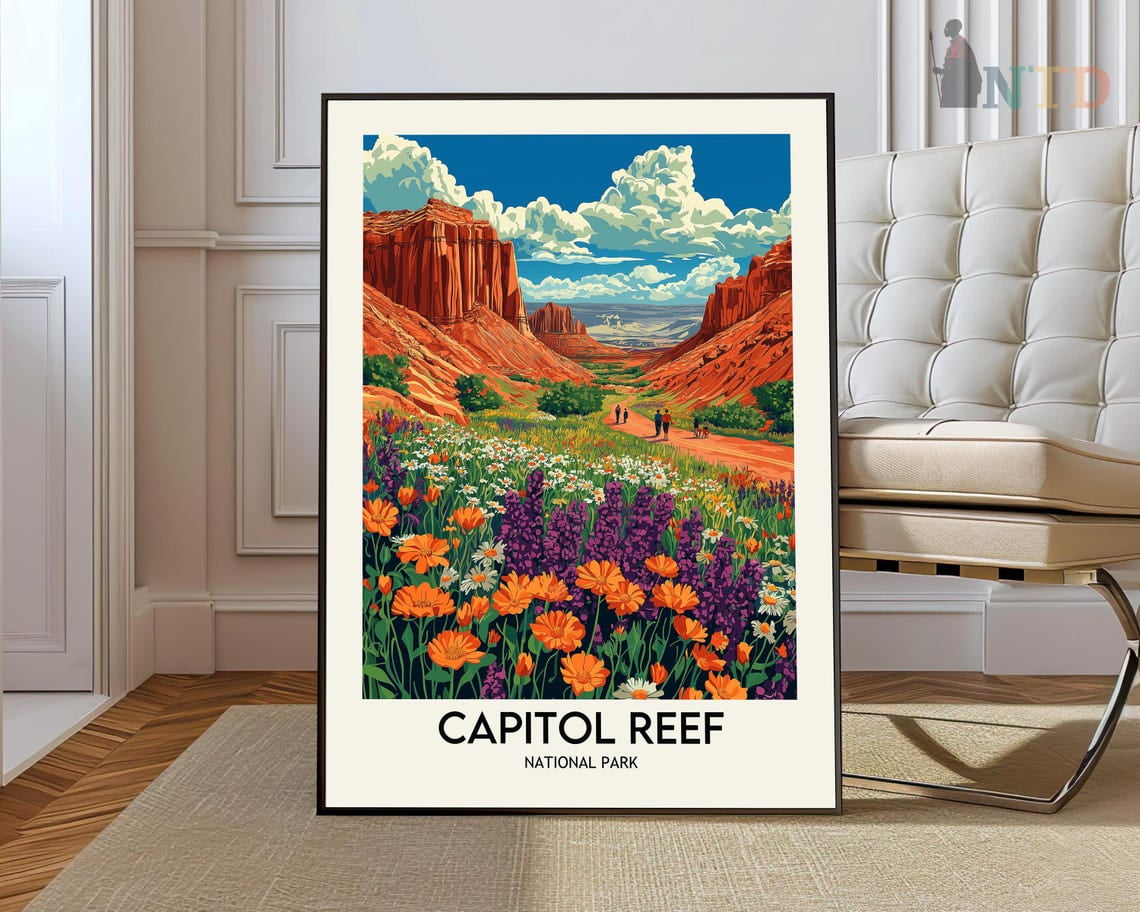 Capitol Reef National Park, Capitol Reef Print, Capitol Reef Poster ...