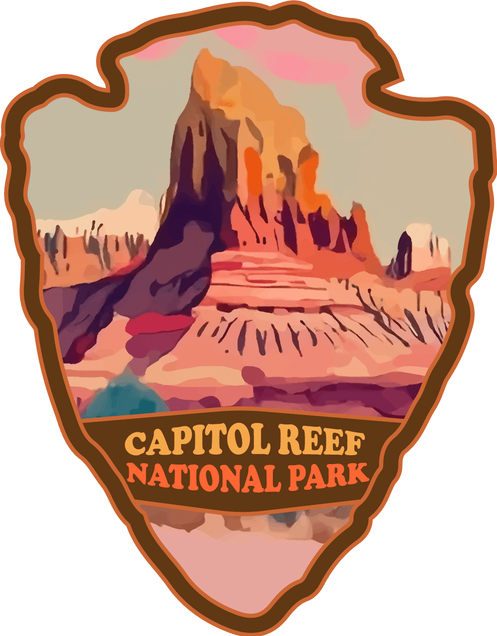 Capitol Reef National Park Decal Sticker 6 inches - US National Parks ...