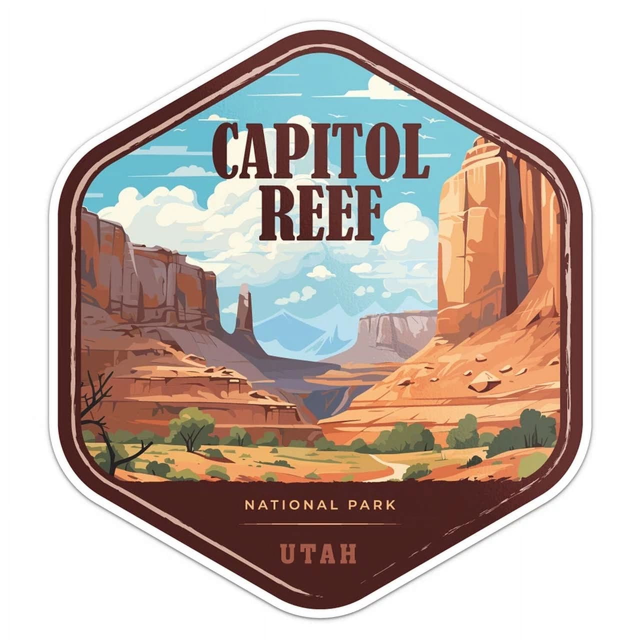 Capitol Reef National Park Sticker Phone Decal Water Bottle Stickers ...