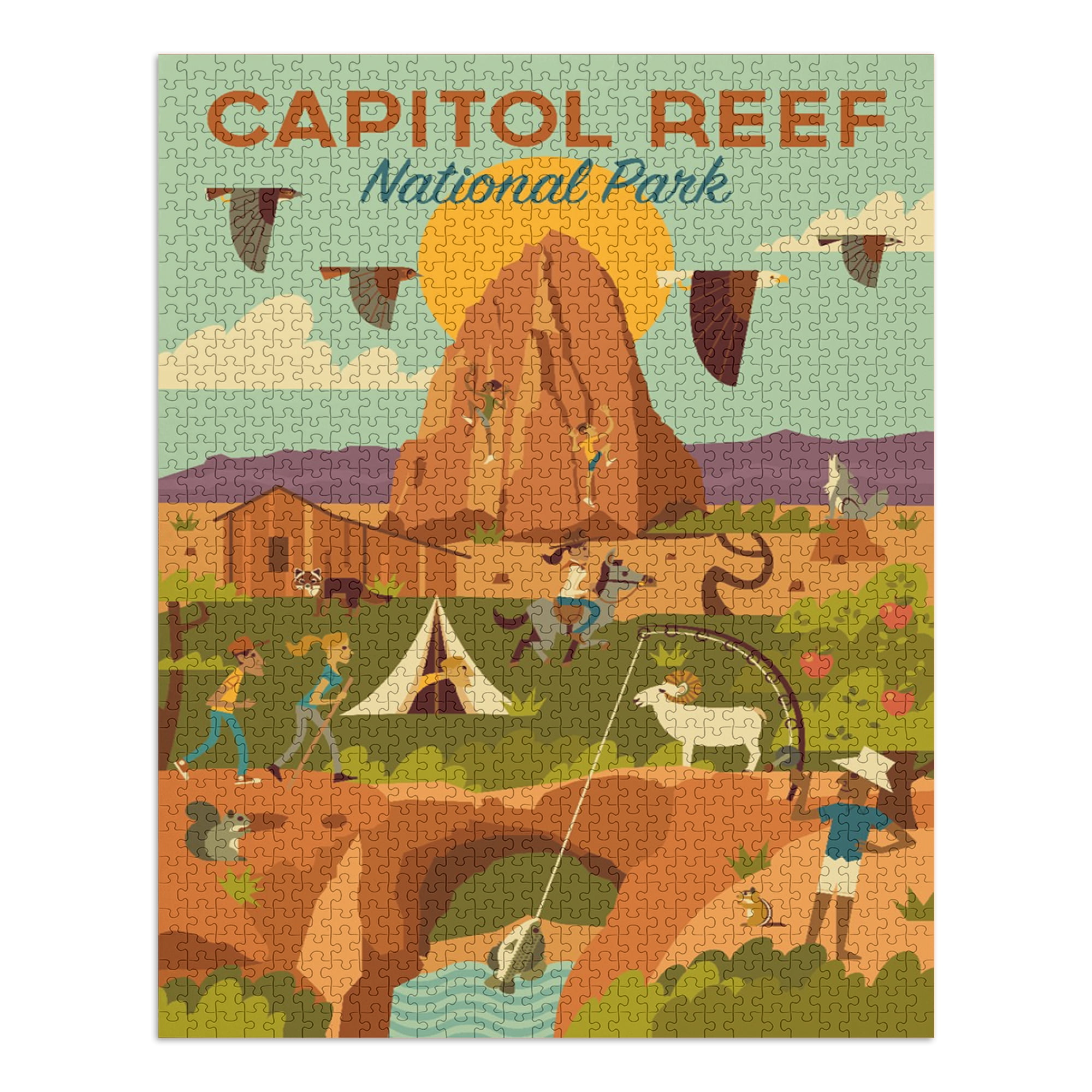 Capitol Reef National Park, Utah, Geometric National Park Series (1000 ...