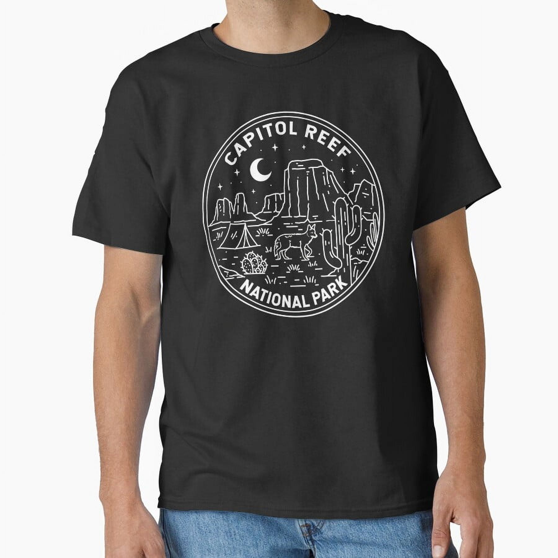 Capitol Reef National Park Utah Monoline Shirt, Casual Graphic Tee ...