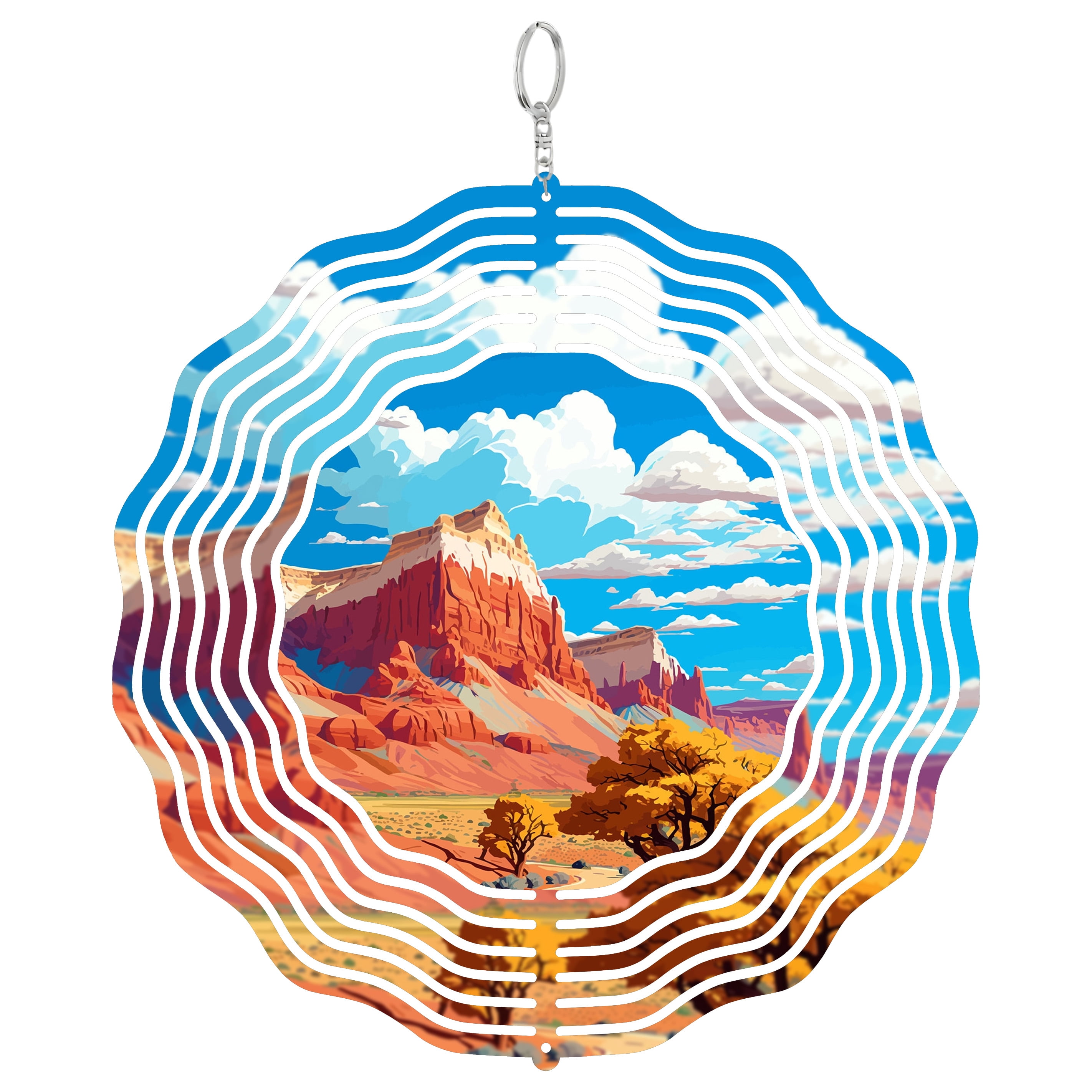 Capitol Reef Park 3D Wind Spinner Stainless Steel Kinetic Art Garden ...