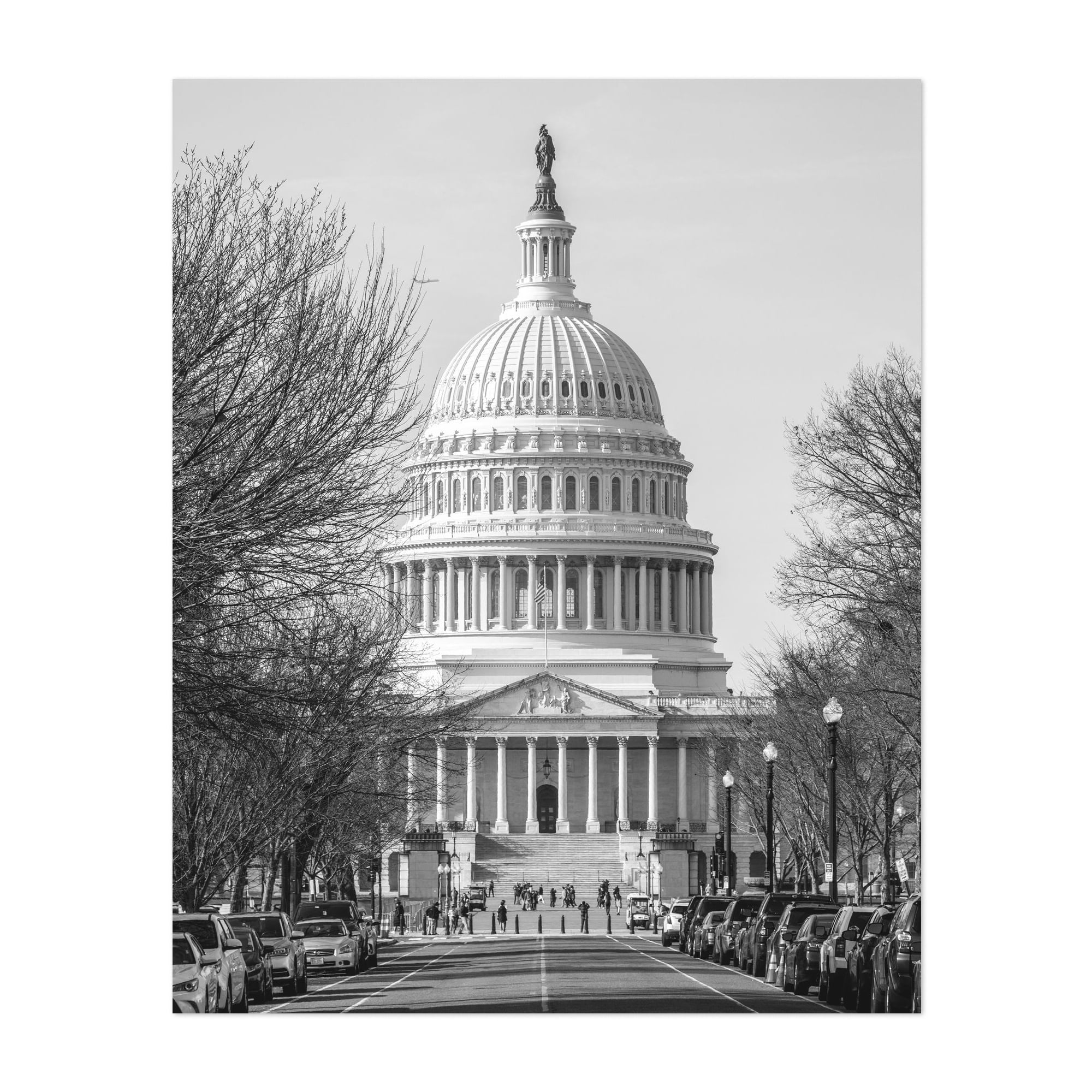 Capitol Street B&W - Washington District of Columbia Photography Black ...