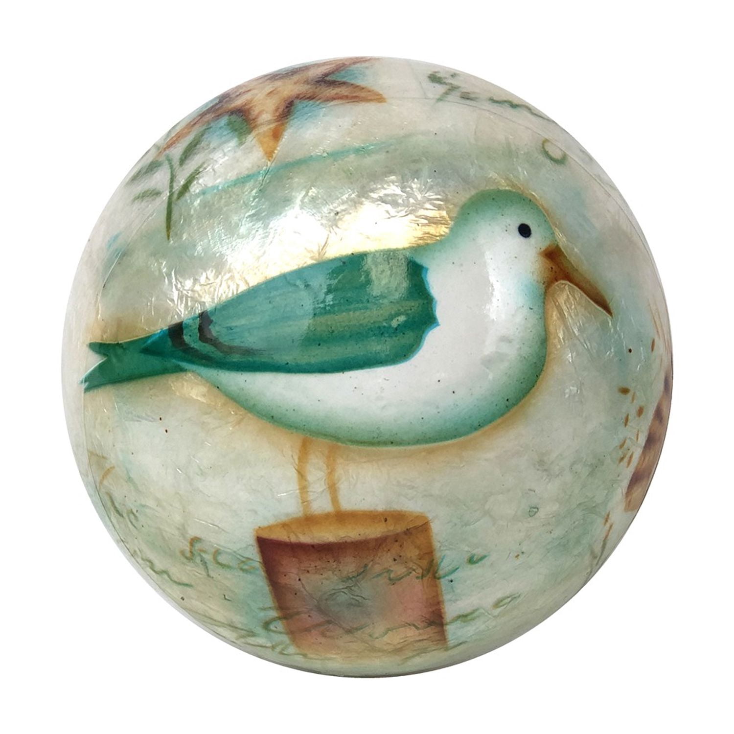 Capiz Hand Painted Seagull Ball - Walmart.com