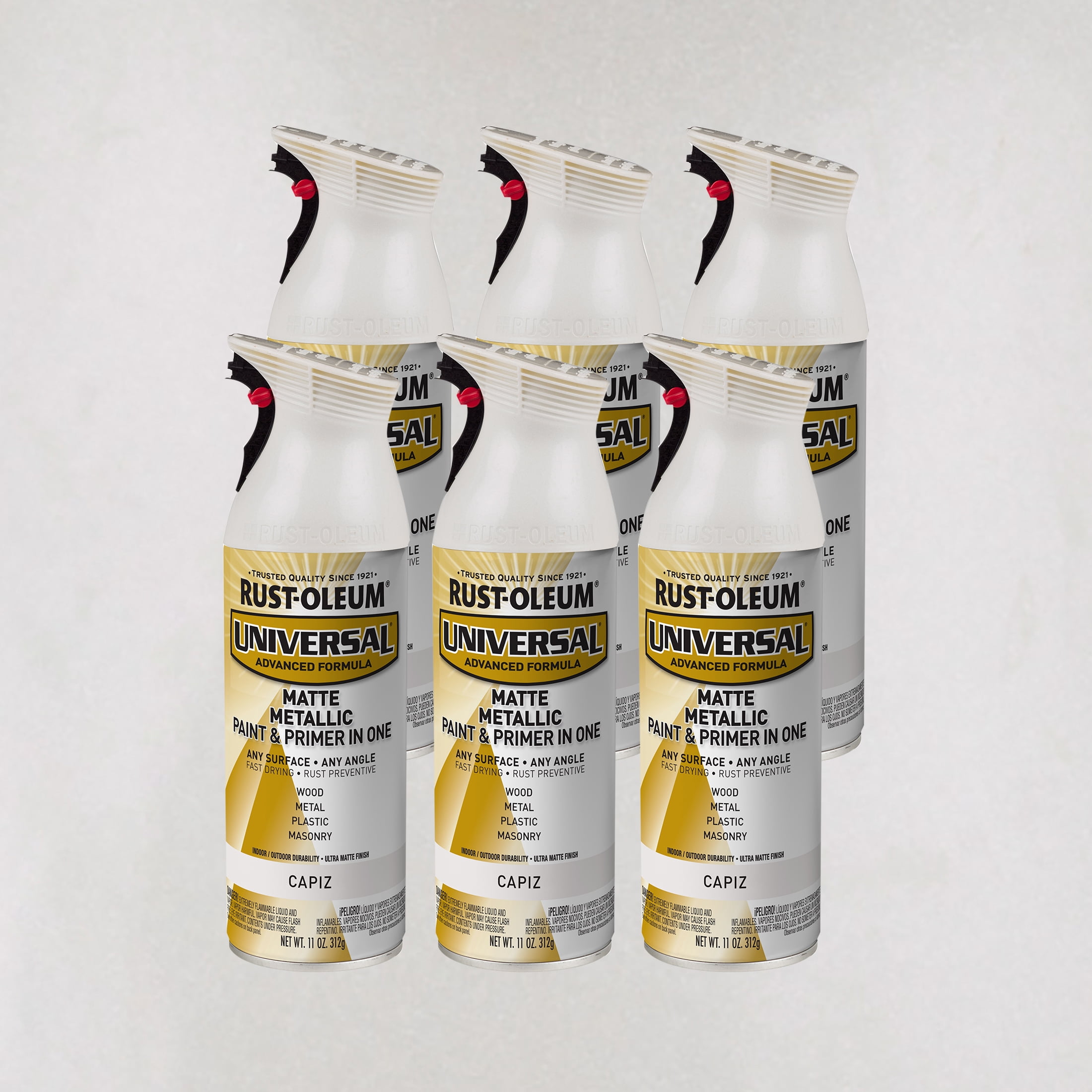 6 Pack, Capiz, Rust-Oleum Universal All Surface Interior/Exterior Flat ...