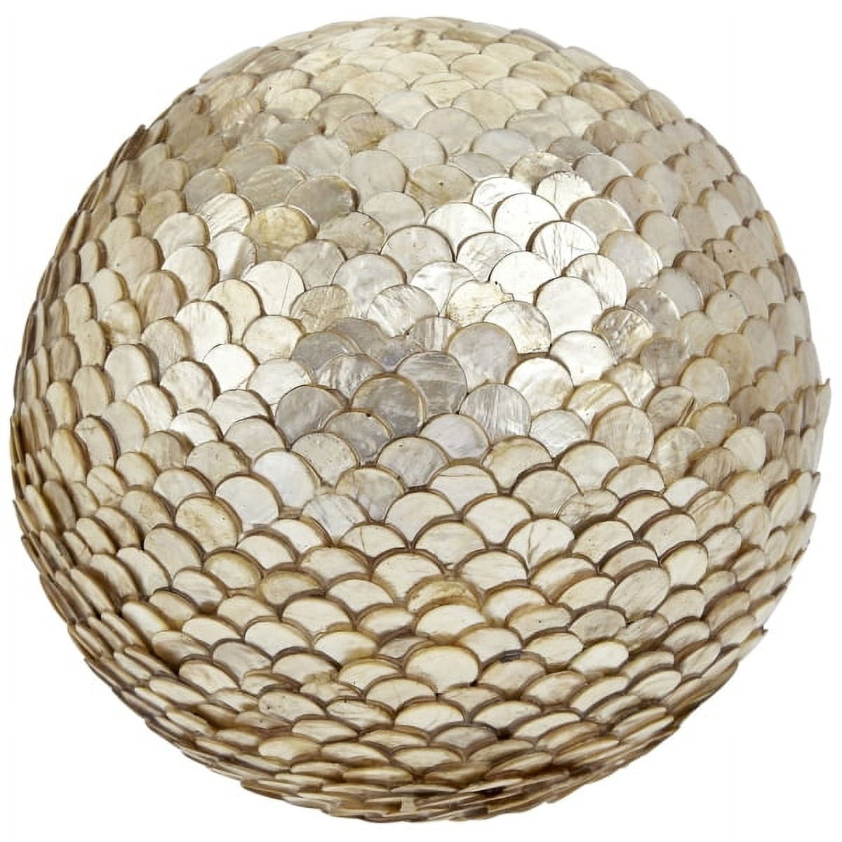 Capiz Scaled Shell Orb 6" Champagne Beige - Walmart.com