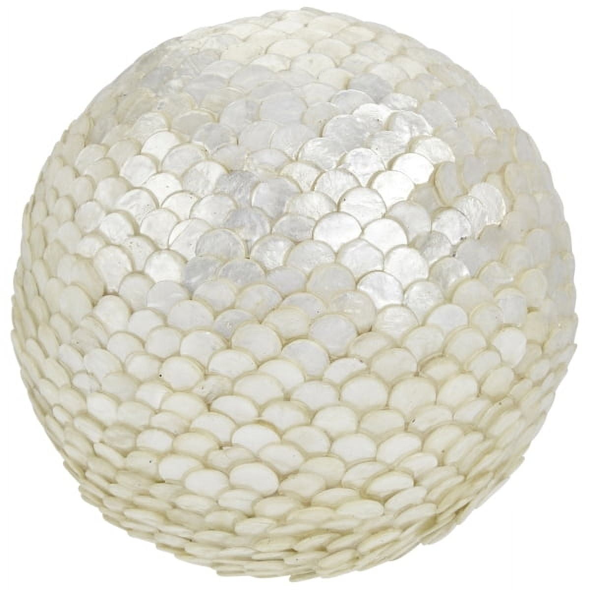 Capiz Scaled Shell Orb 6" Ivory - Walmart.com